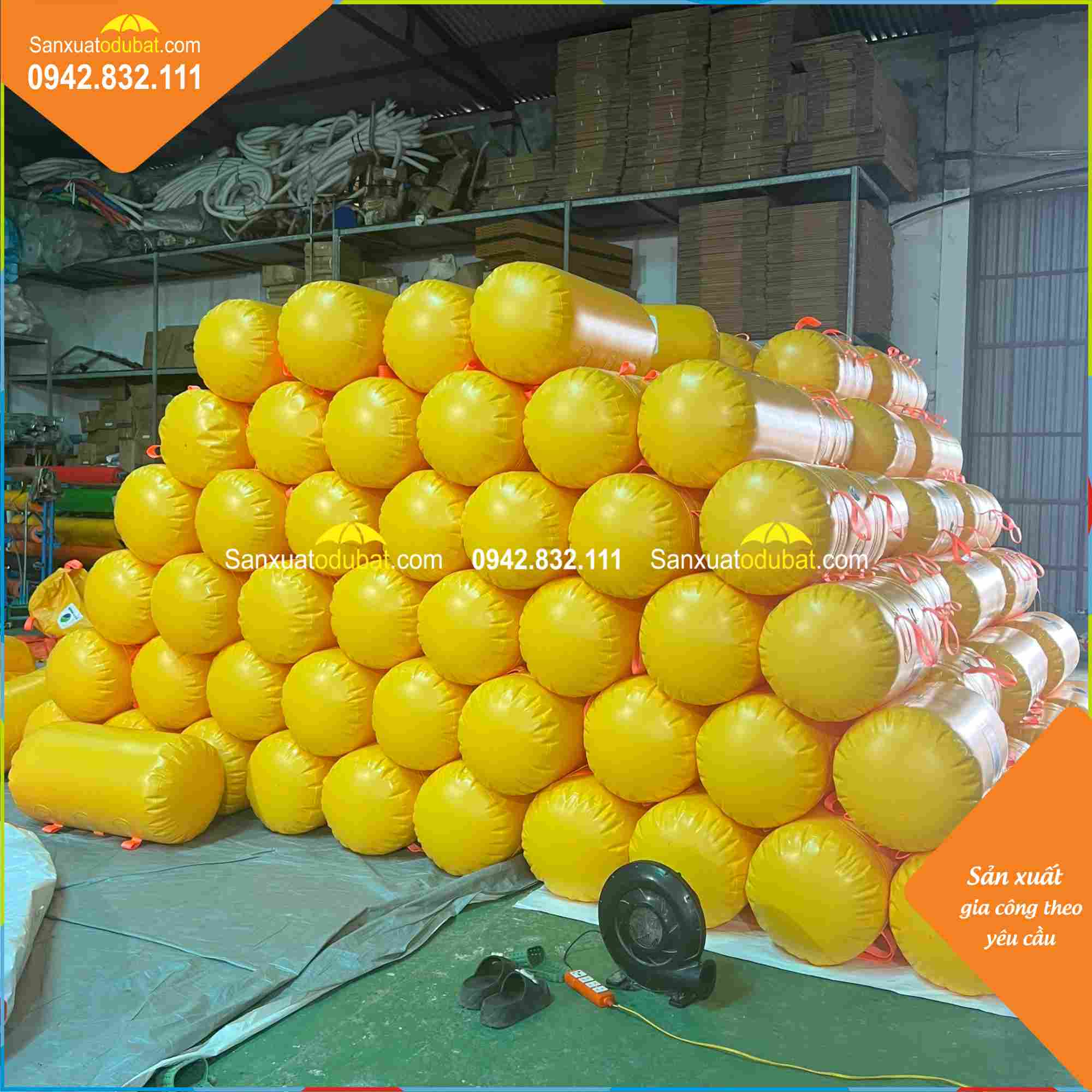Phao nâng ống ,Phao nổi nâng đường ống, phao nâng ống nạo vét